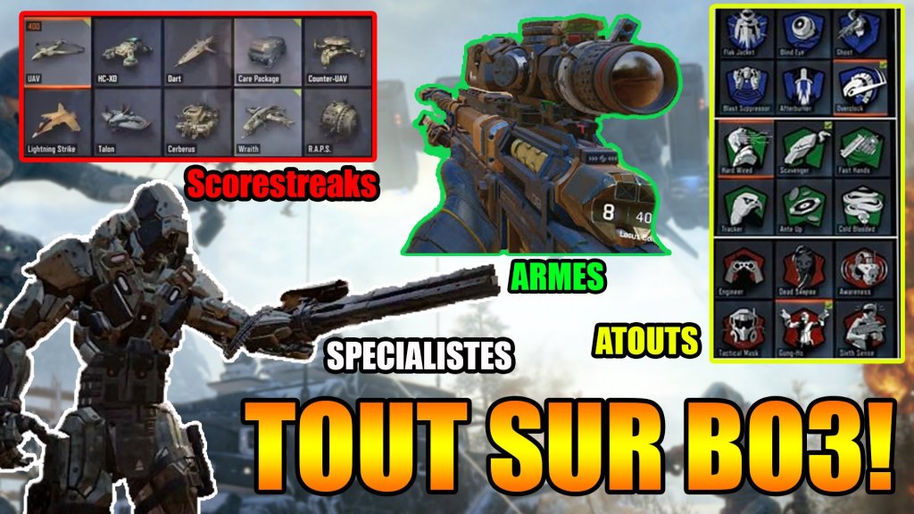 COD BO3 Infos: Scorestreaks, Spécialistes, Atouts, Armes, Accessoires ...